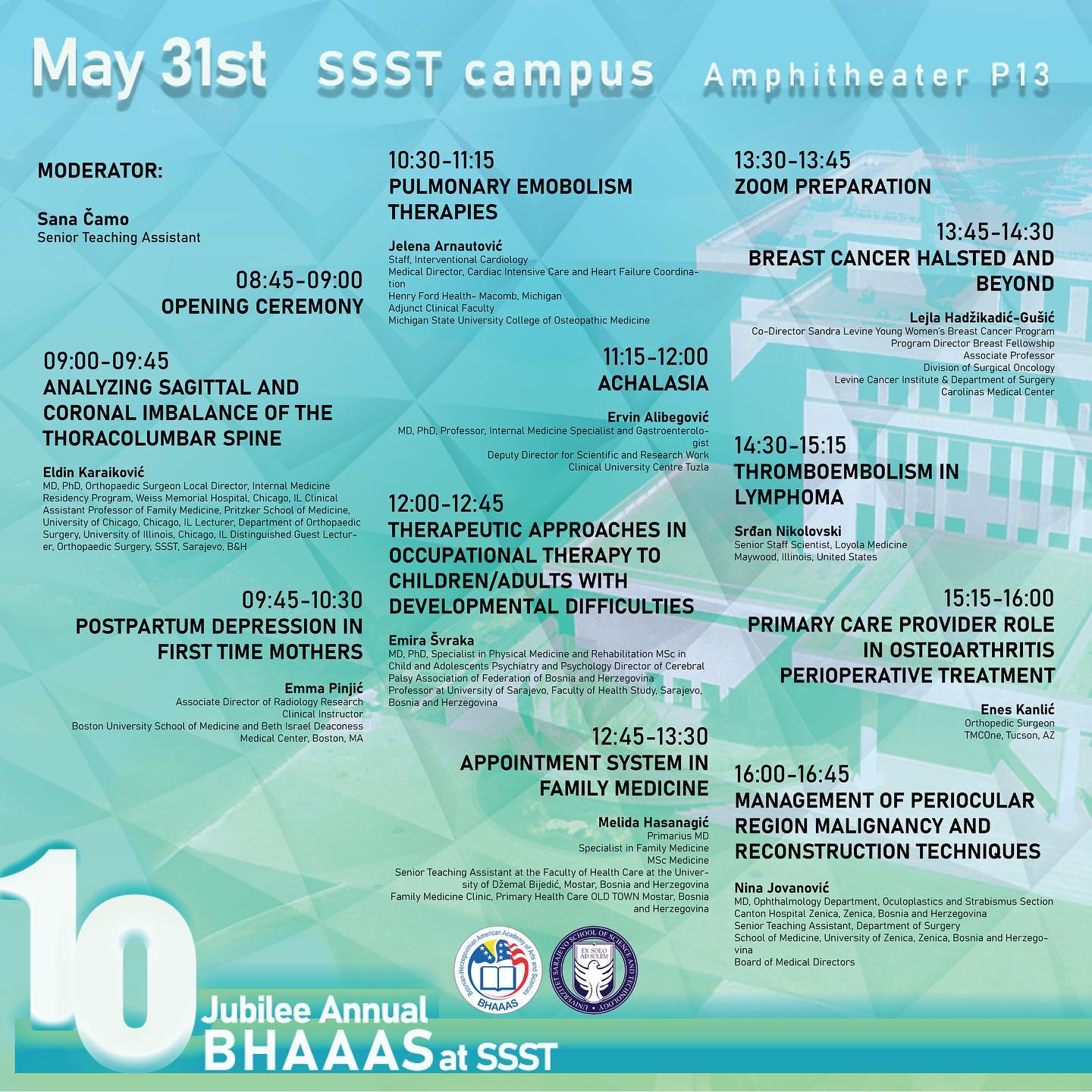 Jubilarna 10. konferencija "BHAAAS at SSST"